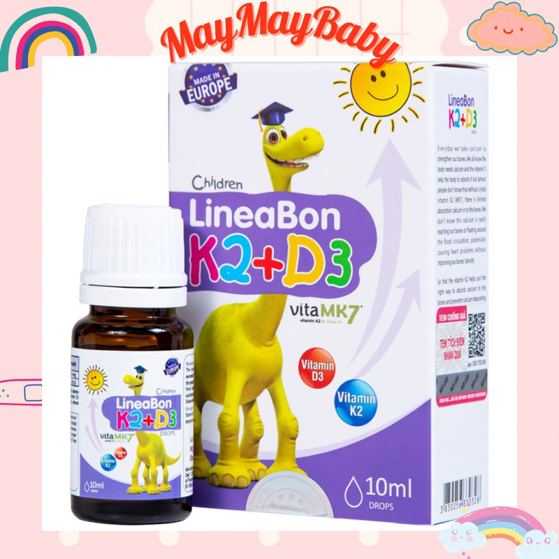 VITAMIN LINEABON D3K2 hỗ trợ hấp thu canxi,giúp cho bé từ sơ sinh ngủ ...