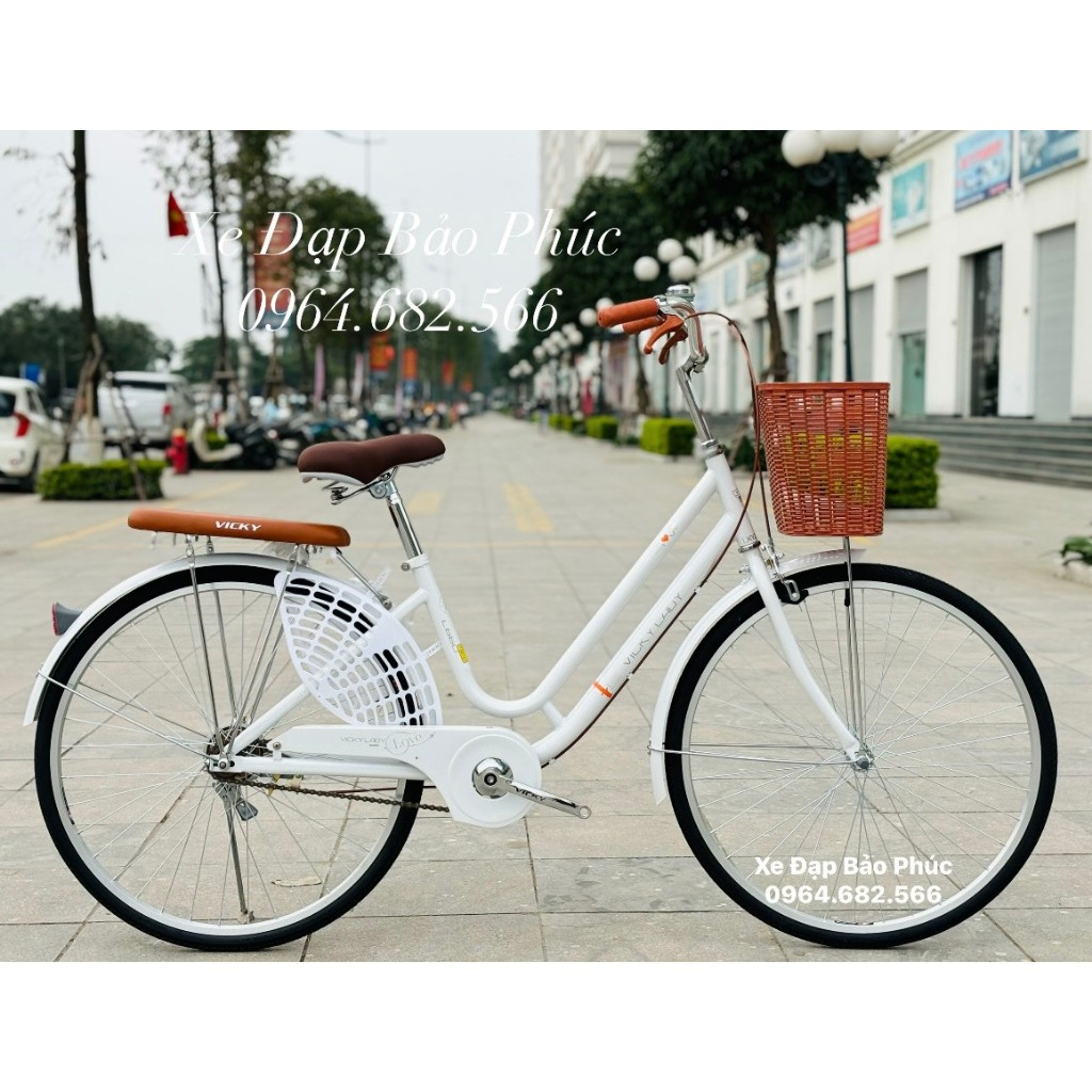 Xe đạp mini Vicky Lady L660 (Tặng đệm yên + + lục giác) | Shopee Việt Nam