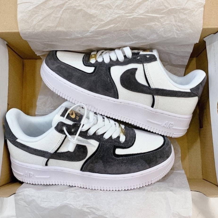 Giày_ Air Force 1 Xám Da Lộn Lông Chuột, Sneaker AF1 Da Lộn Bản Cao Cấp ...