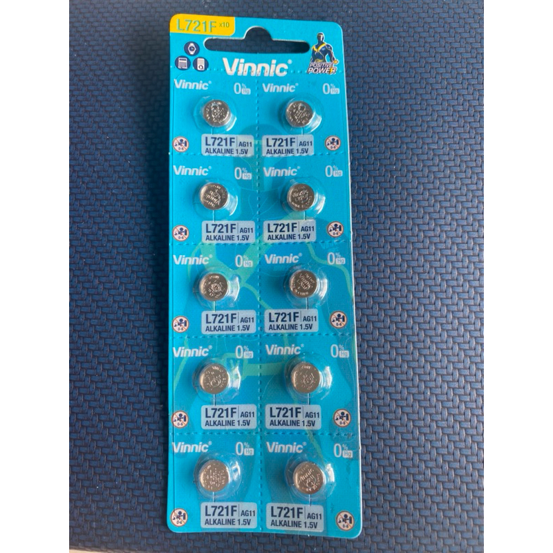 Vỉ 10 viên pin Vinnic AG11 L721F C10 SR721SW 721 379 1.55V chính hãng ...