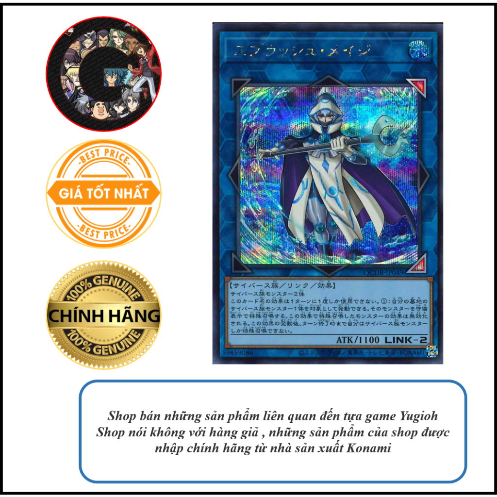Thẻ Bài Yugioh Tiếng Nhật Chính Hãng: QCDB-JP049 - Splash Mage - (Secret Rare - Super Rare ...
