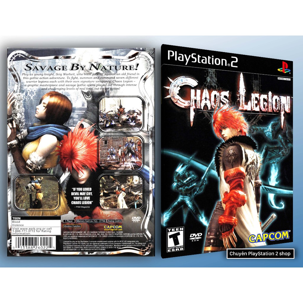 Đĩa game PS2, Chaos Legion (phiêu lưu, hành động, chạy và chém) cho máy ...