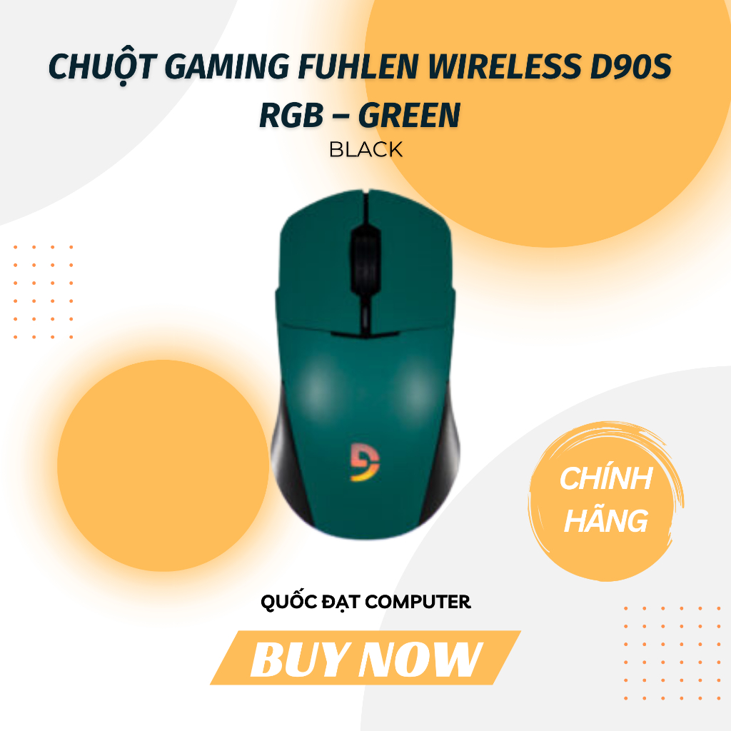 CHUỘT GAMING FUHLEN WIRELESS D90S RGB – GREEN | Shopee Việt Nam
