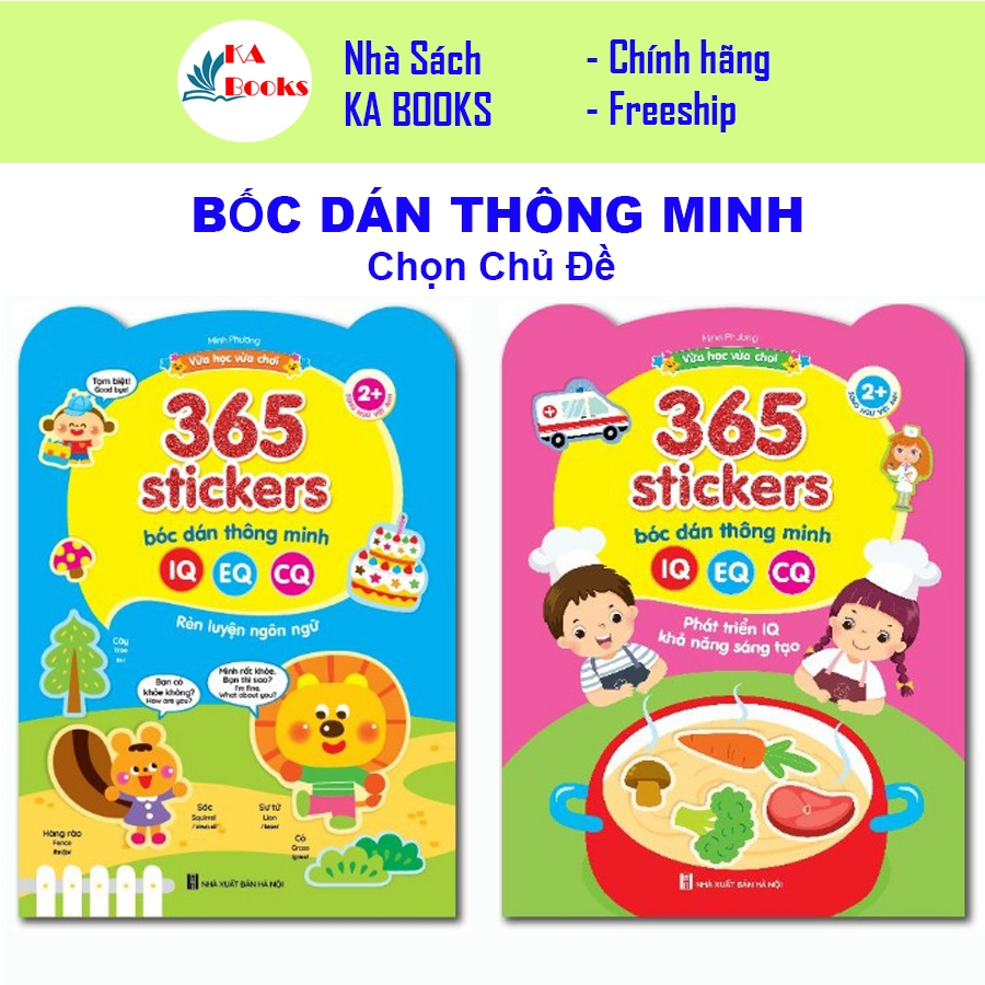 Sách - 365 Sticker Bóc Dán Thông Minh Giúp Bé Phát Triển Iq, Eq, Cq ...