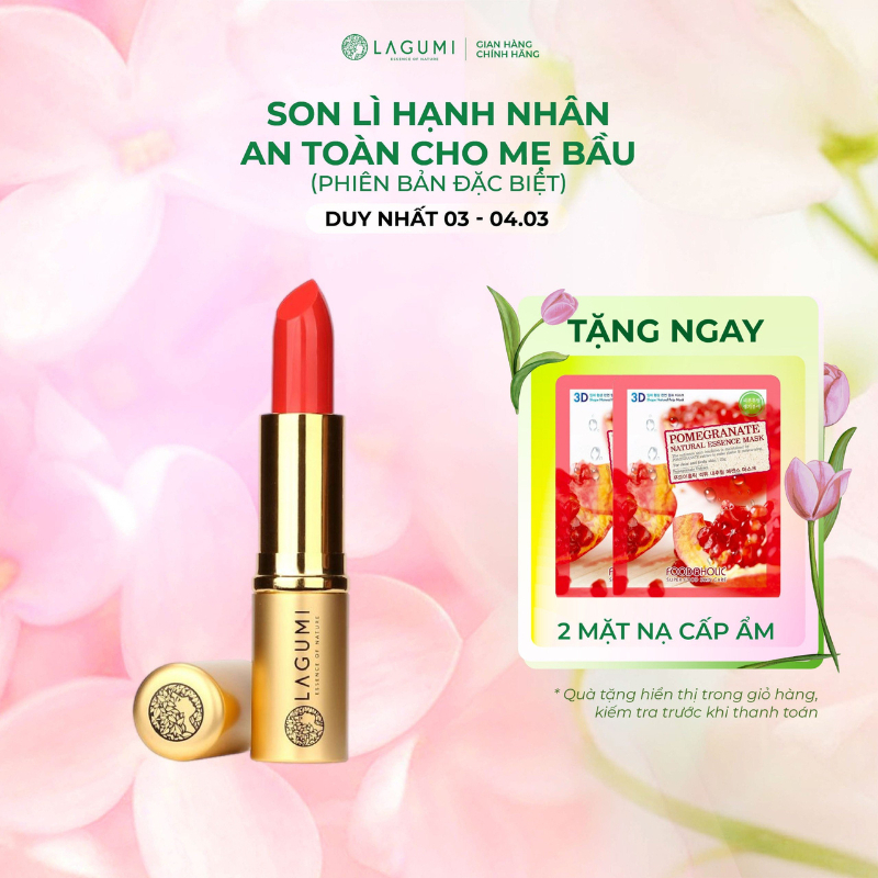 Son hạnh nhân LAGUMI chiết xuất thiên nhiên, bám màu tốt lành tính với ...