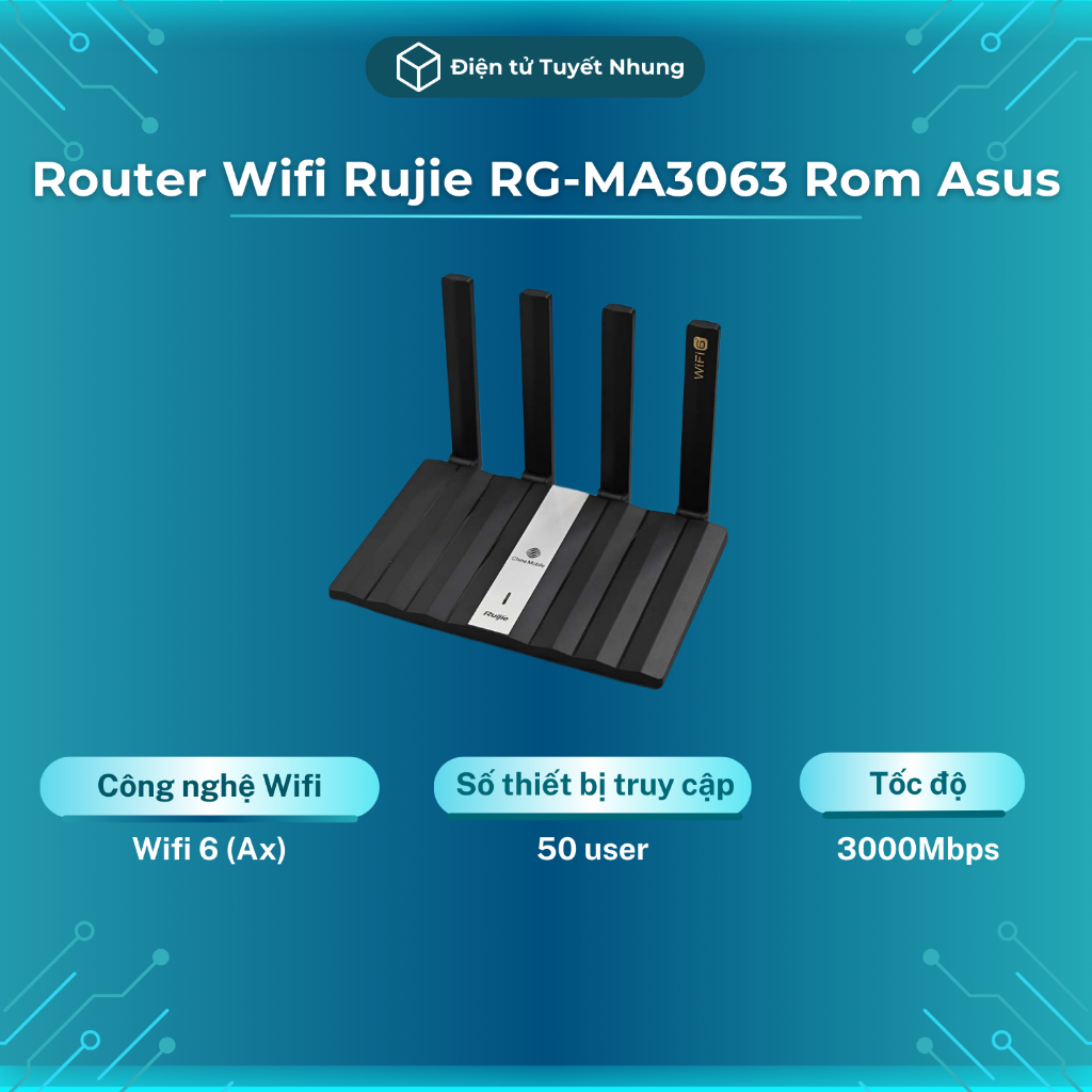 Router Rujie MG-RA3063 Ax3000, Rom Asus Tuf Ax3000 V2, Có Mesh - Router ...