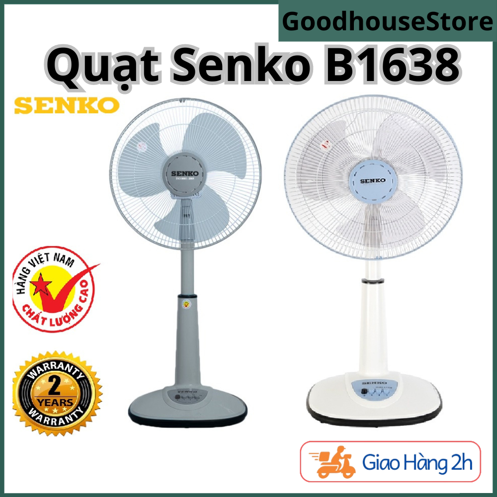 Quạt điện đứng Senko Model - L1638, Chính hãng 100% với 5 màu sắc ngẫu ...