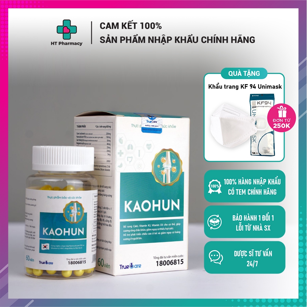 KAOHUN - Tăng Chiều Cao Bổ Sung Canxi D3 K2 Công Nghệ Hàn Quốc Vi Bao Kép | Shopee Việt Nam