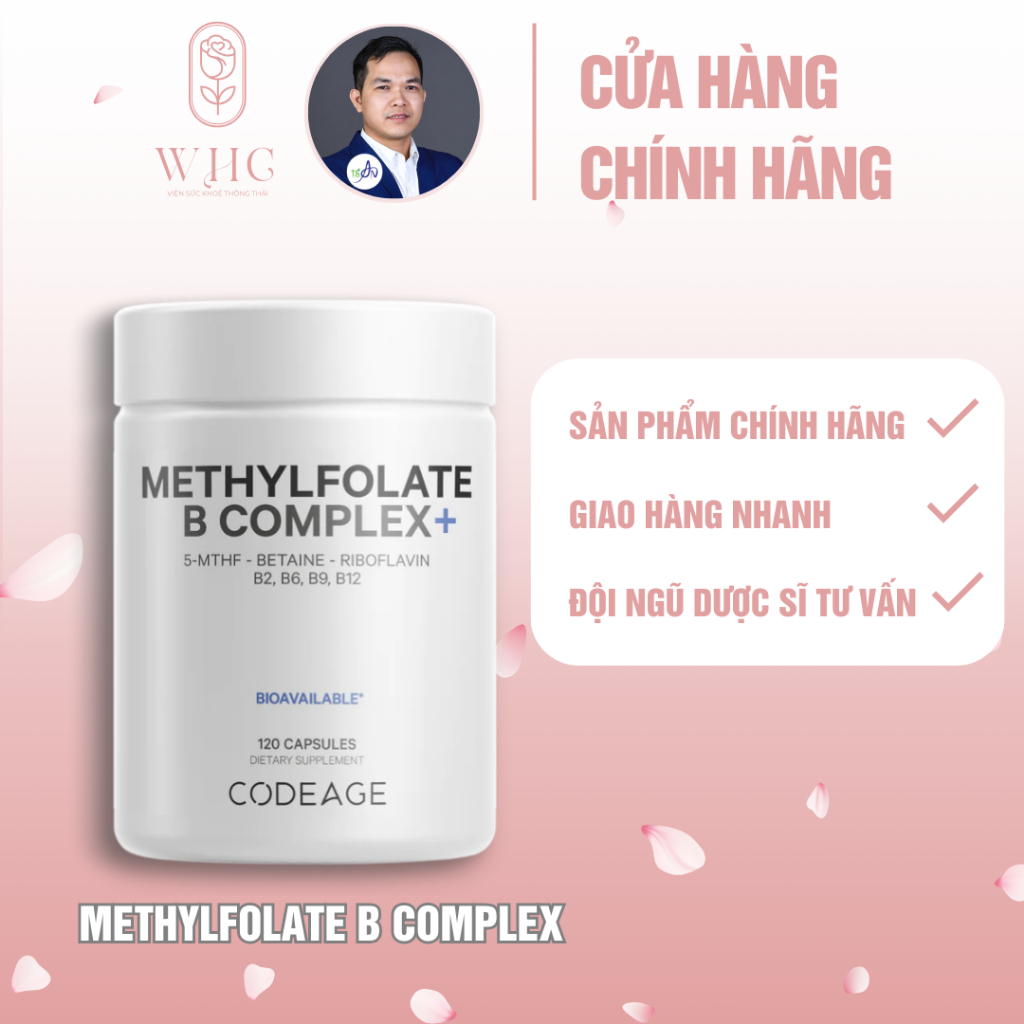 Codeage Methylfolate B Complex, USA chính hãng, 120 viên, dùng được 2 tháng | Shopee Việt Nam
