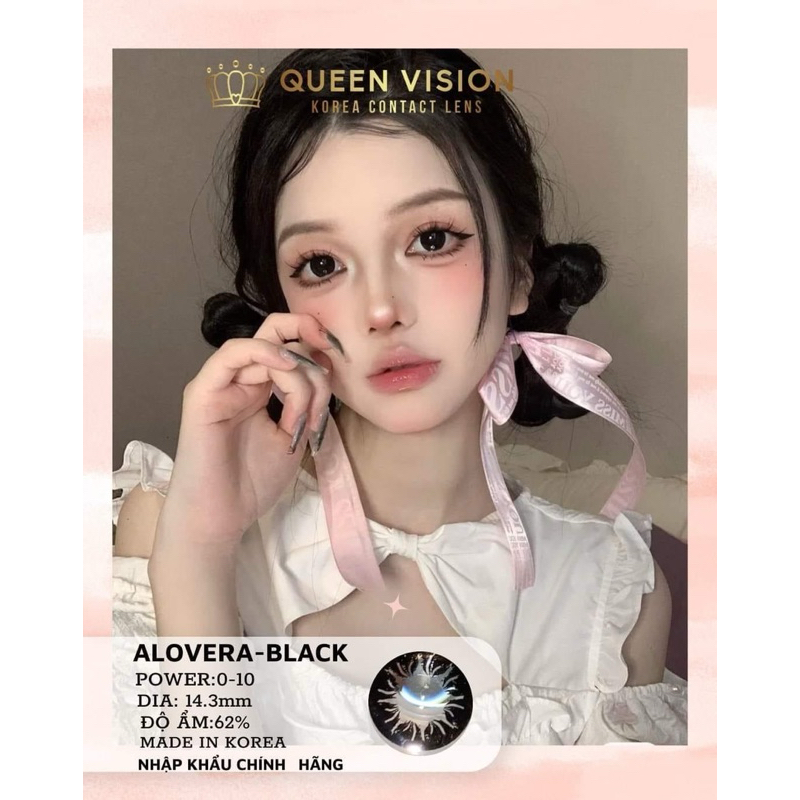 Lens Hàn chính hãng 0 độ full màu [QUEEN VISION] | Shopee Việt Nam
