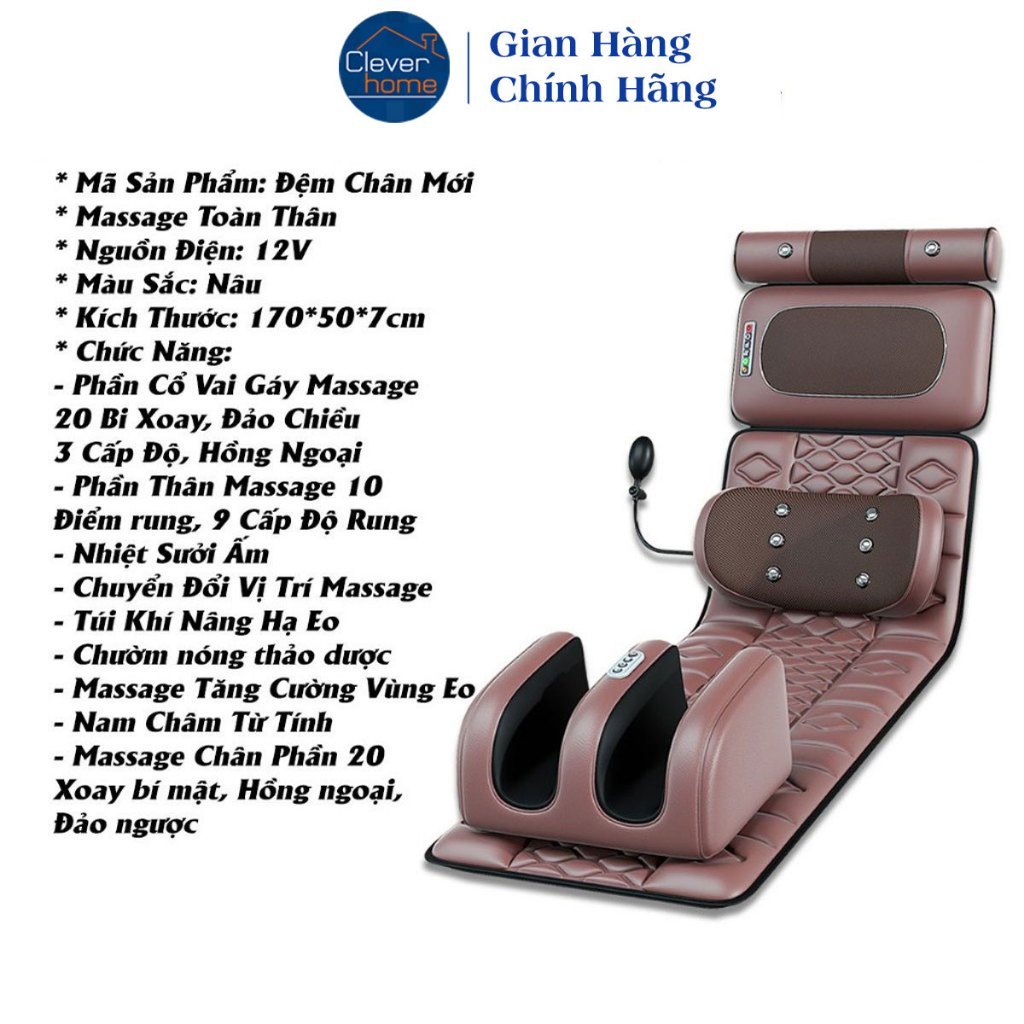 Thảm Mát Xa Toàn Thân Có Kèm Gối Thảo Mộc Và Massage Chân Nệm đệm Gối Máy Massage Toàn Thân