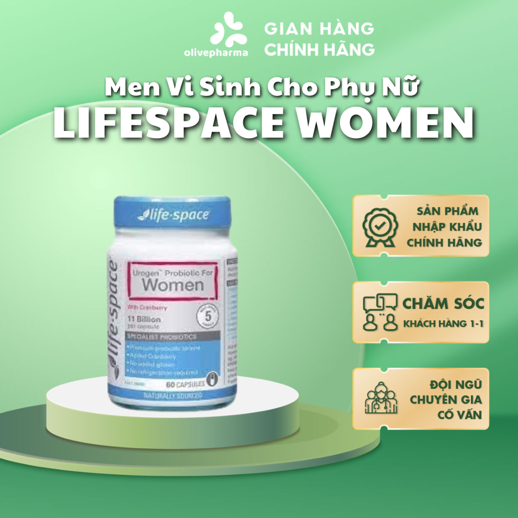 Olivepharma Chính Hãng - Men Vi Sinh Cho Phụ Nữ Lifespace Women 60 viên | Shopee Việt Nam