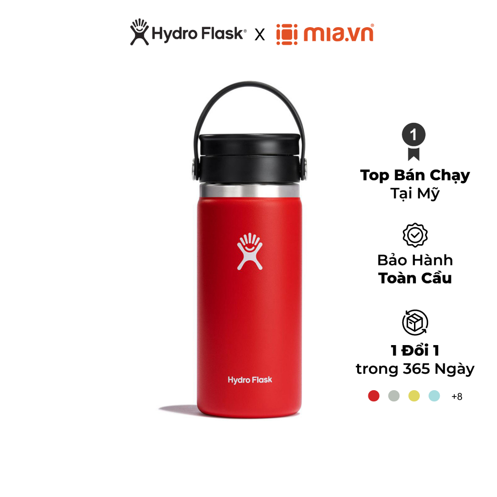 [giẢm NỮa GiÁ] Bình Giữ Nhiệt Hydro Flask Wide Flex Sip Lid Thép Không