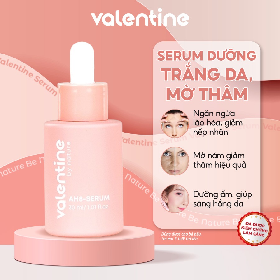 Serum dưỡng trắng AH8 Valentine tinh chất gạo lứt cấp ẩm, hỗ trợ dưỡng ...