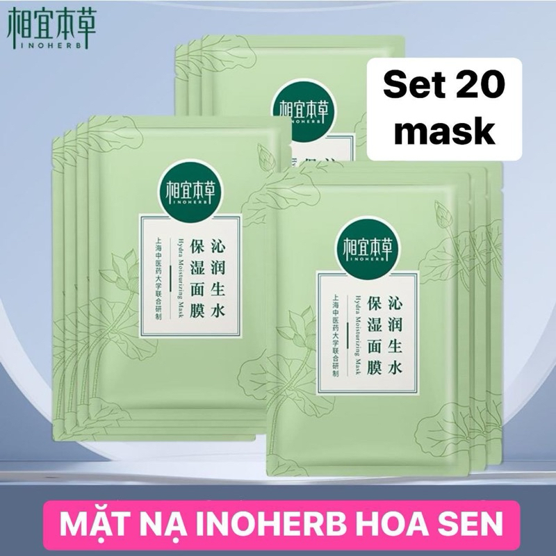 SET 20 MẶT NẠ INOHERB SÁNG DA GẤP 4 LẦN TINH CHẤT HOA SEN | Shopee Việt Nam