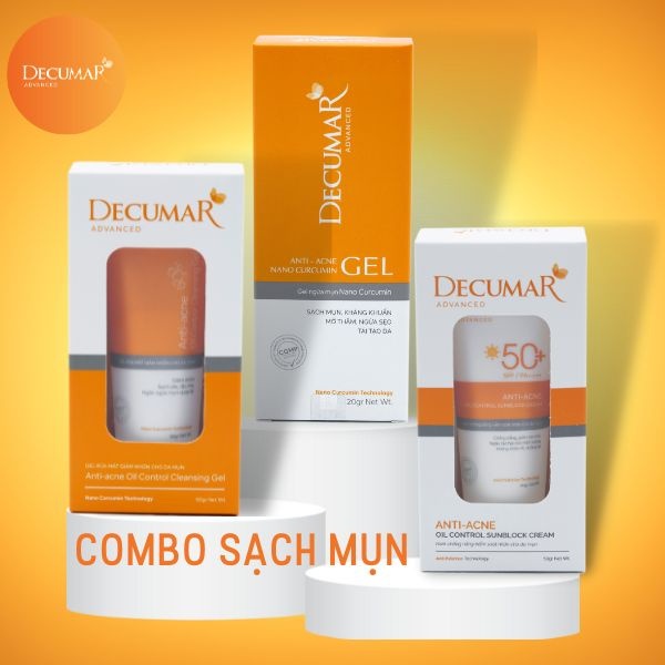 [NEW] Combo sạch mụn DECUMAR ADVANCED [Gel rửa mặt kiềm nhờn, gel ngừa ...