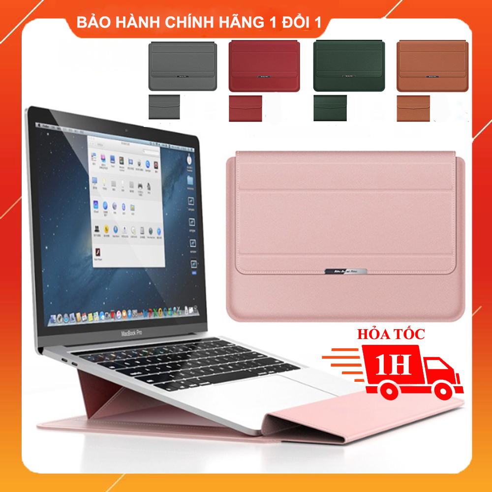 Bao da laptop macbook surface kiêm đế tản nhiệt, kê tay bàn phím 3in1 ...