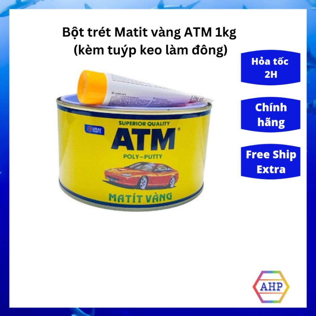 Bột Trét Sắt Gỗ Bả Matit Vàng ATM 1kg (kèm tuýp keo làm đông) | Shopee ...