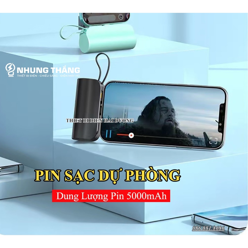 Pin Sạc Dự Phòng Không Dây 5000mAh Mini - Nhỏ Gọn Dễ Dàng Mang Theo ...