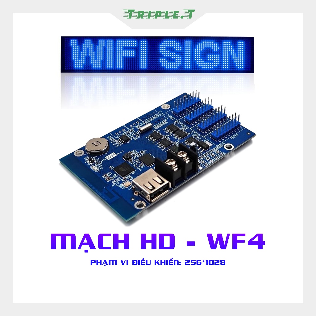 WF4 Mạch HD điều khiển tấm ma trận Led Full Module P10, P5, P4, P3 ...