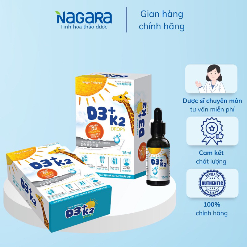 D3+ K2 Drop children 15ml - Giúp bổ sung vitamin D3 và vitamin K2 ...
