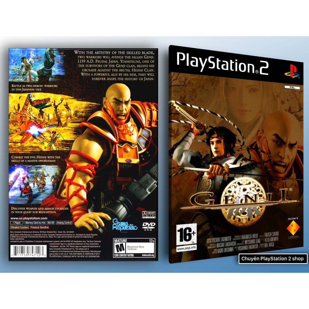 Đĩa game PS2, Genji: Dawn of the Samurai (phiêu lưu, hành động, chạy và ...