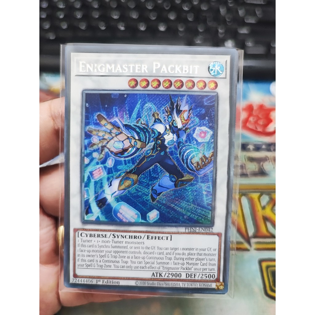 [Yugioh Funny Shop] 1 lá thẻ bài Enigmaster Packbit - PHNI-EN042 - Secret Rare 1st Edition ...