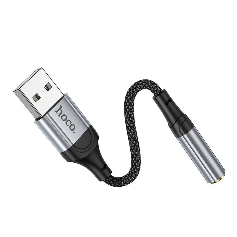 Cáp chuyển đổi tai nghe USB sang 3.5mm chính hãng Hoco jack chuyển đổi USB to 3.5 hỗ trợ micro ...
