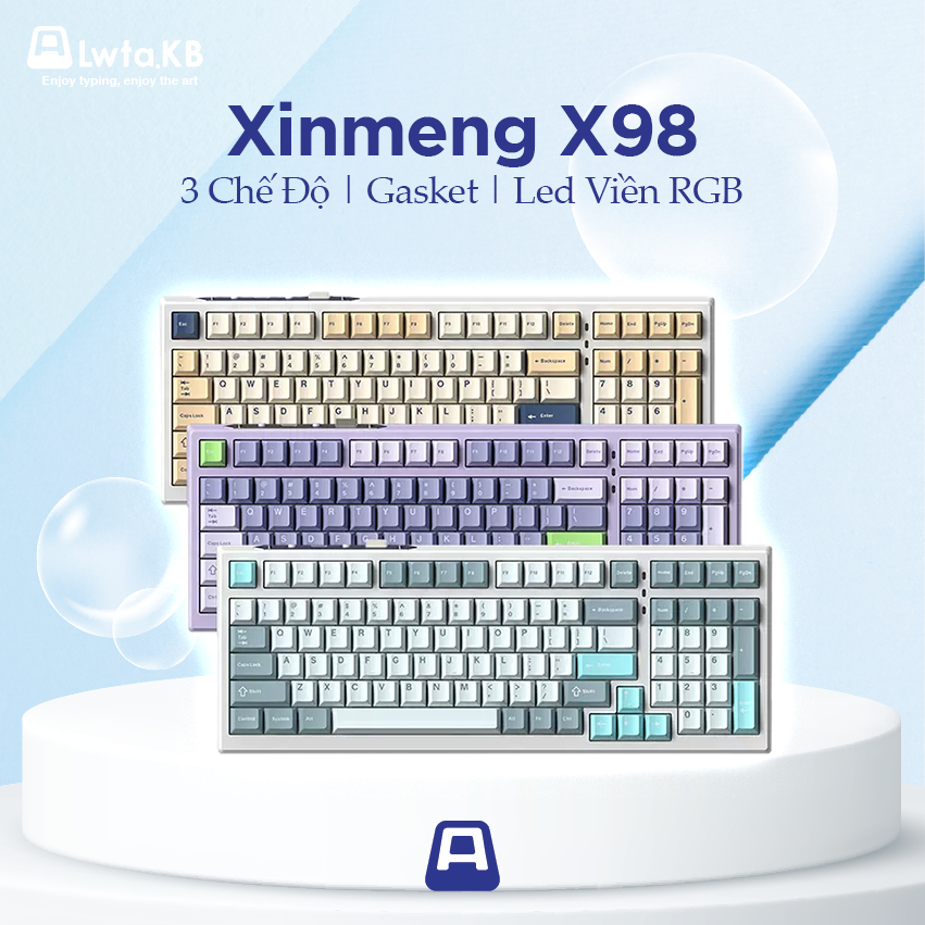 [SẴN HÀNG ] Bàn Phím Cơ Không Dây Xinmeng X98 | 3 Mode | Hotswap | Led ...