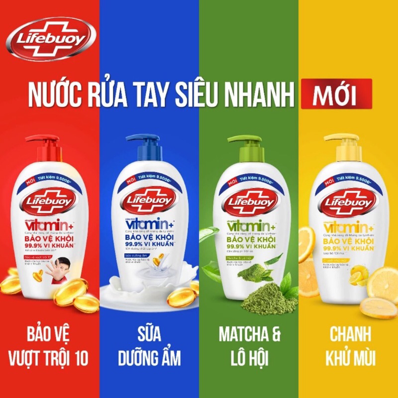 Nước rửa tay lifebuoy chai to 450g date xa 2028 chính hãng | Shopee ...