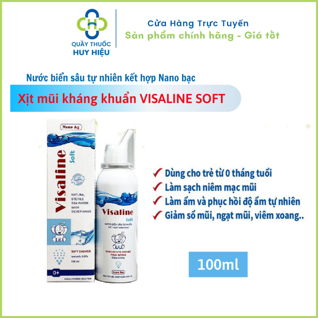 VISALINE SOFT xịt mũi nano bạc kháng khuẩn 100ml/60ml | Shopee Việt Nam