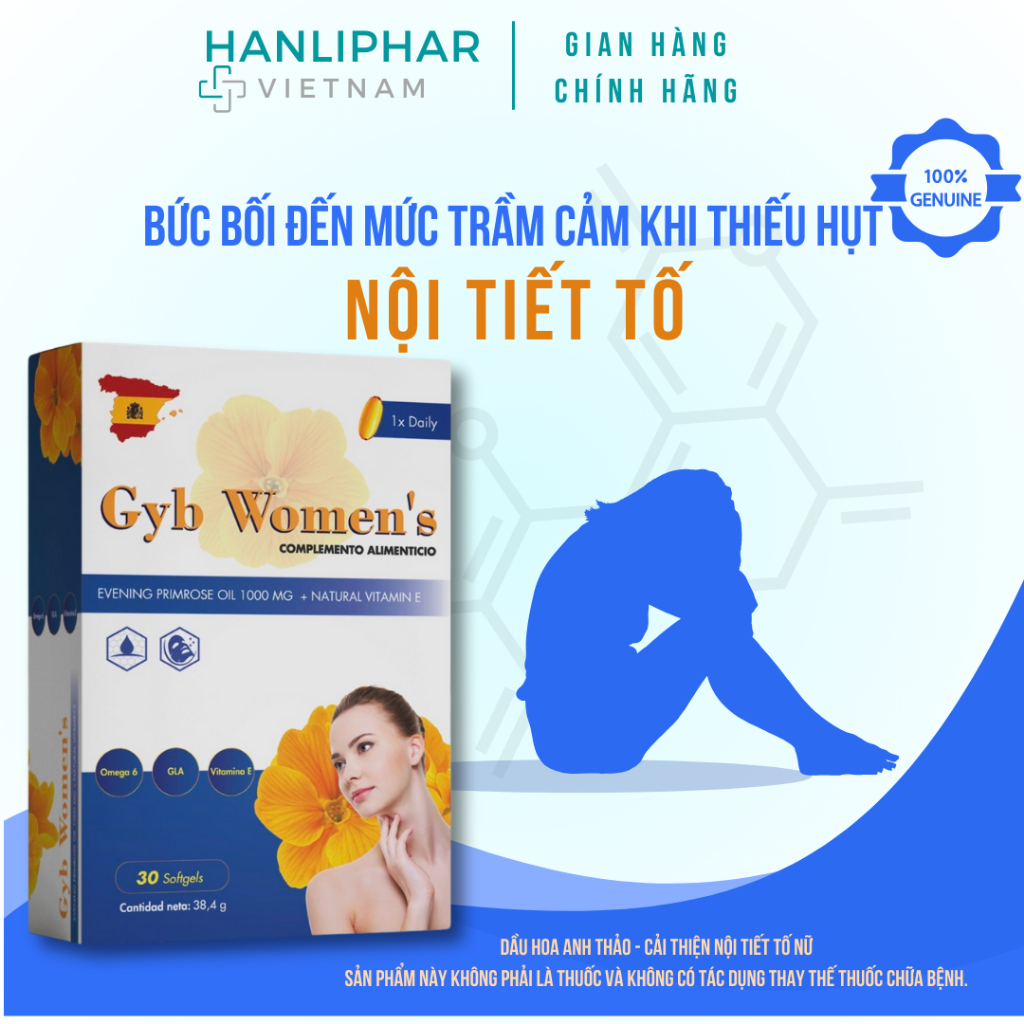 GYB WOMEN’S tăng nội tiết tố nữ - Chiết xuất hoa anh thảo cải thiện làn da, làm chậm quá trình ...