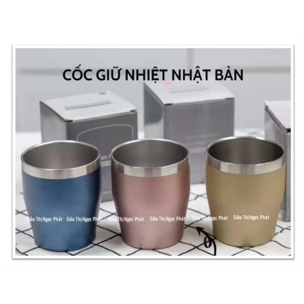 LY INOX 304 MÀU CAO CẤP NHẬT 350ML (2 LỚP HÚT CHÂN KHÔNG CÁCH NHIỆT, GIỮ LẠNH/NÓNG CỰC TỐT ...