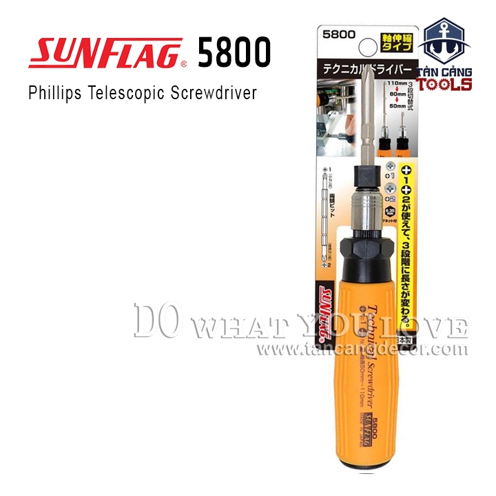Tuốc Vít 4 Cạnh PH1/PH2 Thay Đổi Chiều Dài Sunflag 5800 | Shopee Việt Nam