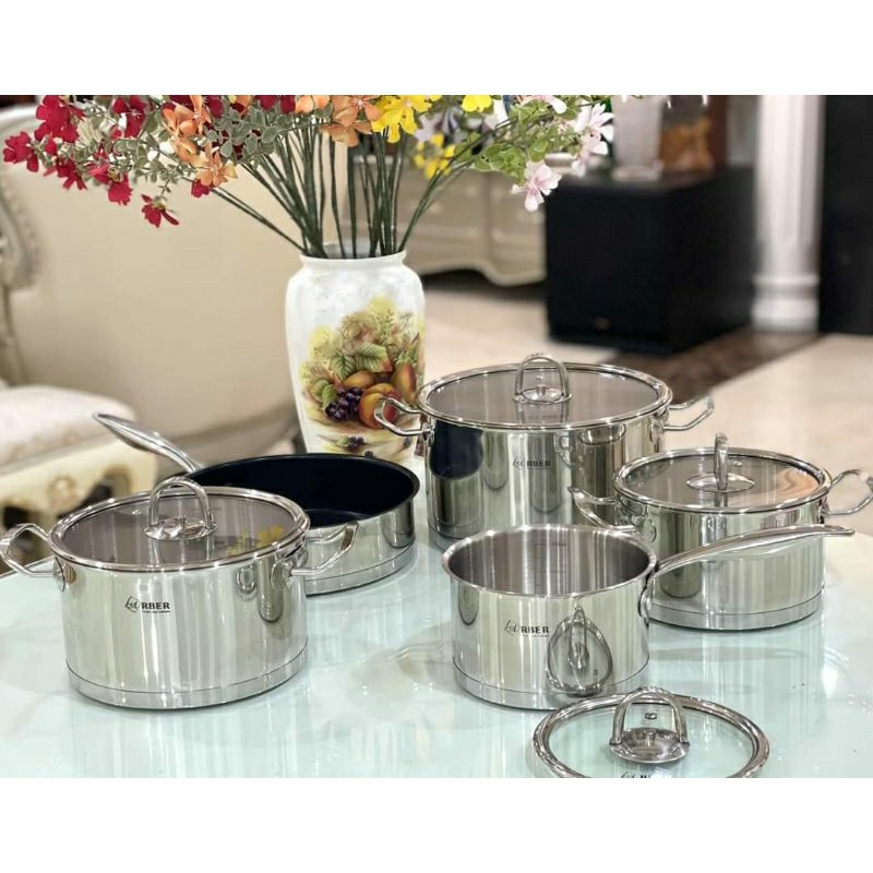 Bộ nồi Arber AN05BB nox 304 siêu xịn | Shopee Việt Nam