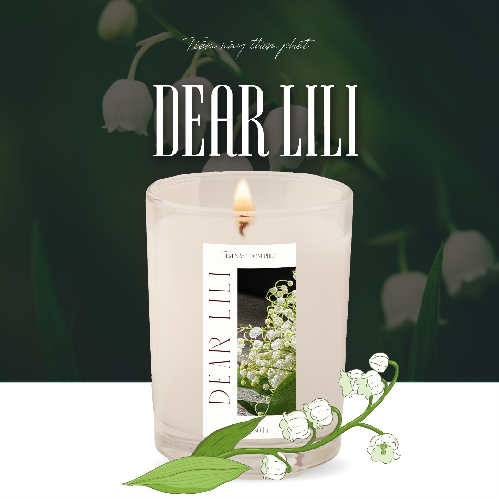Nến thơm thủ công hương hoa Lily of The Valley thanh mát - Dear Lili ...