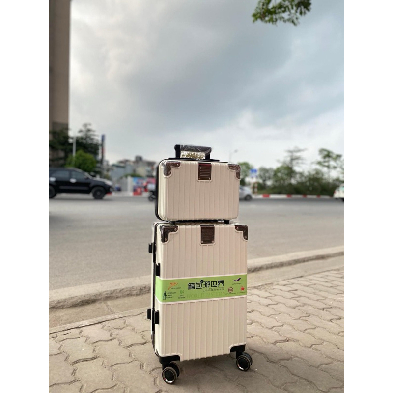 COMBO VALI + CỐP MINI ( VALI KHUNG NHÔM KHOÁ SẬP SIZE 20&24 JIRM TRAVEL ...