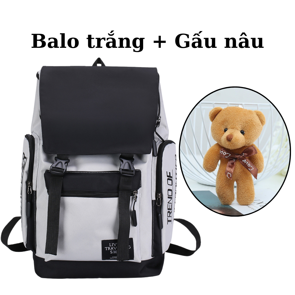 Balo nam nữ thời trang cỡ lớn đựng laptop 17 inch balo du lịch đi học đi chơi form rộng để quần ...