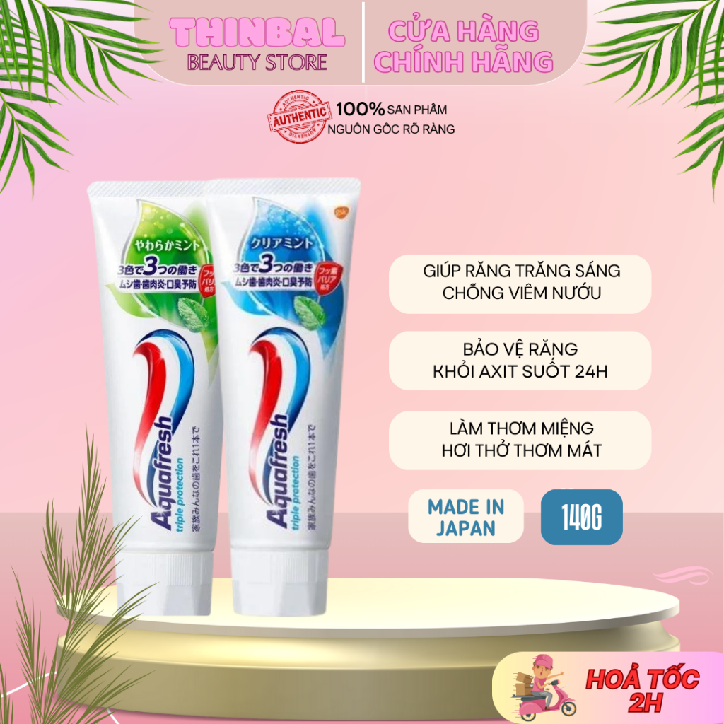 Kem Đánh Răng Siêu Trắng Răng Bảo Vệ Răng Khỏi Axit Suốt 24h Aquafresh 140g Nhật Bản | Shopee ...