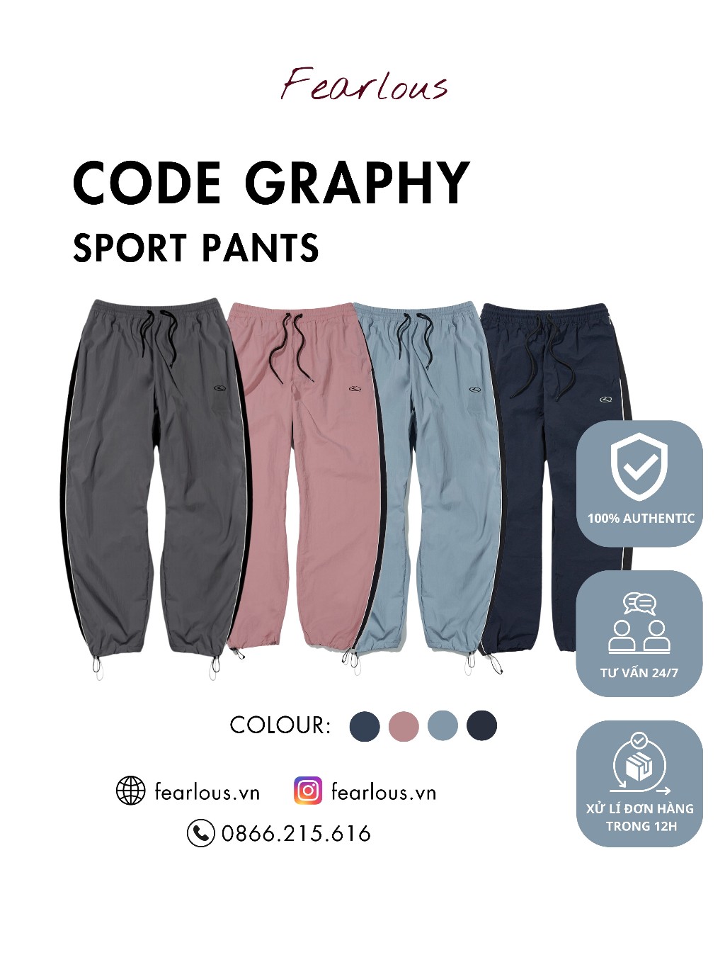 QUẦN CODE GRAPHY SPORTS UNISEX | CHÍNH HÃNG | FEARLOUS.VN | Shopee Việt Nam