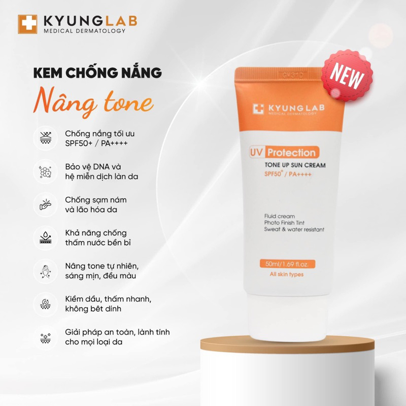 Kem chống nắng nâng tone KyungLab Tone Up SPF50+ PA++++ 50ml | Shopee ...