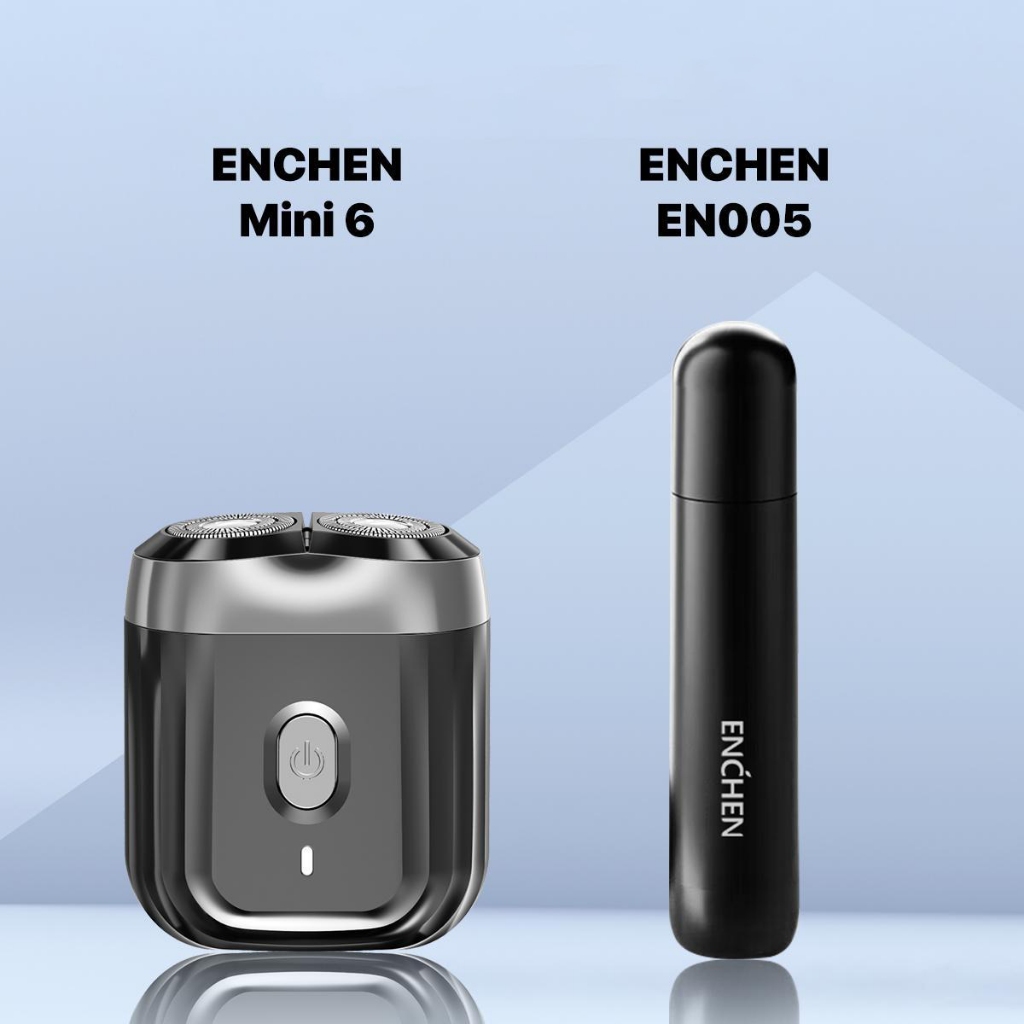 Máy cạo râu Enchen Mini 6 lưỡi dao kép mỏng, chống nước IPX7, pin sử ...