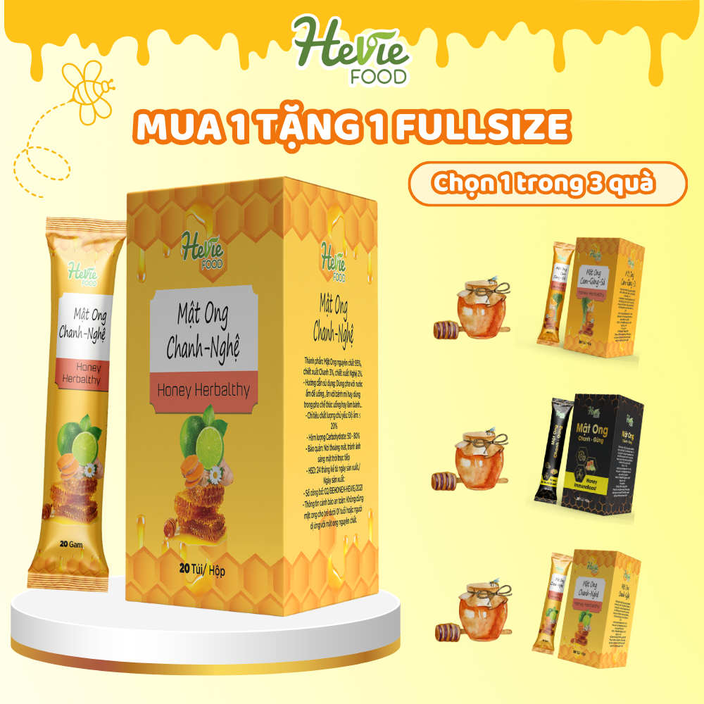 [Date 25/8/2024] Mật ong Chanh Nghệ herbalthy dưỡng da đẹp dáng 20 Gr x ...