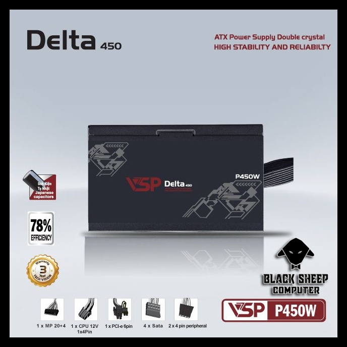 Nguồn PSU VSP DELTA P450W | Shopee Việt Nam