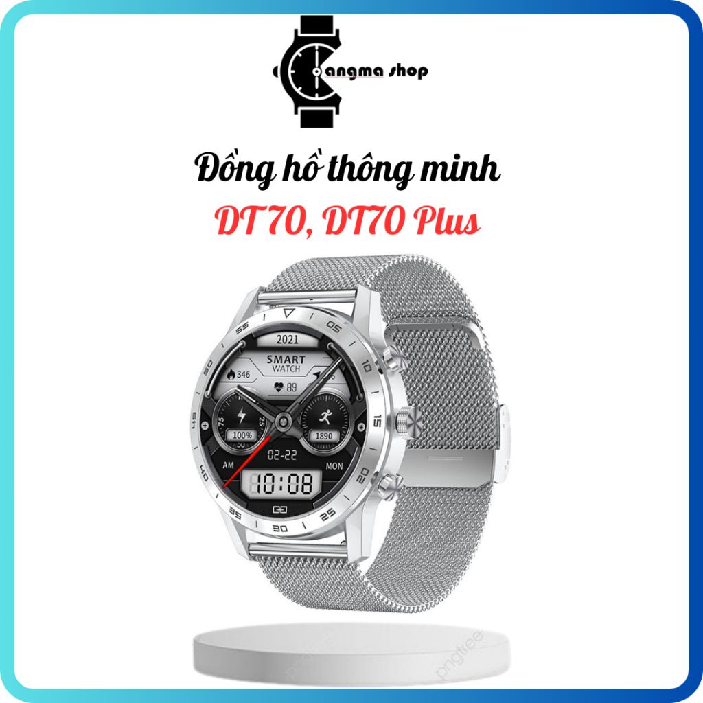 Đồng hồ thông minh DT70, DT70 Plus - gọi điện sạc không dây, tùy chỉnh ...