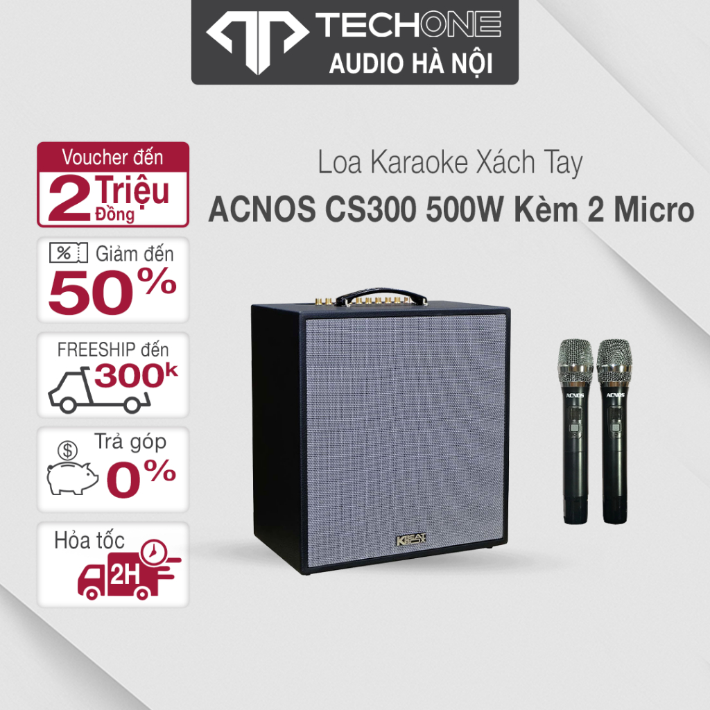 Loa Kéo Karaoke Xách Tay ACNOS CS300 Công Suất 500W (PMPO) Hàng Chính Hãng Bảo Hành 12 Tháng ...