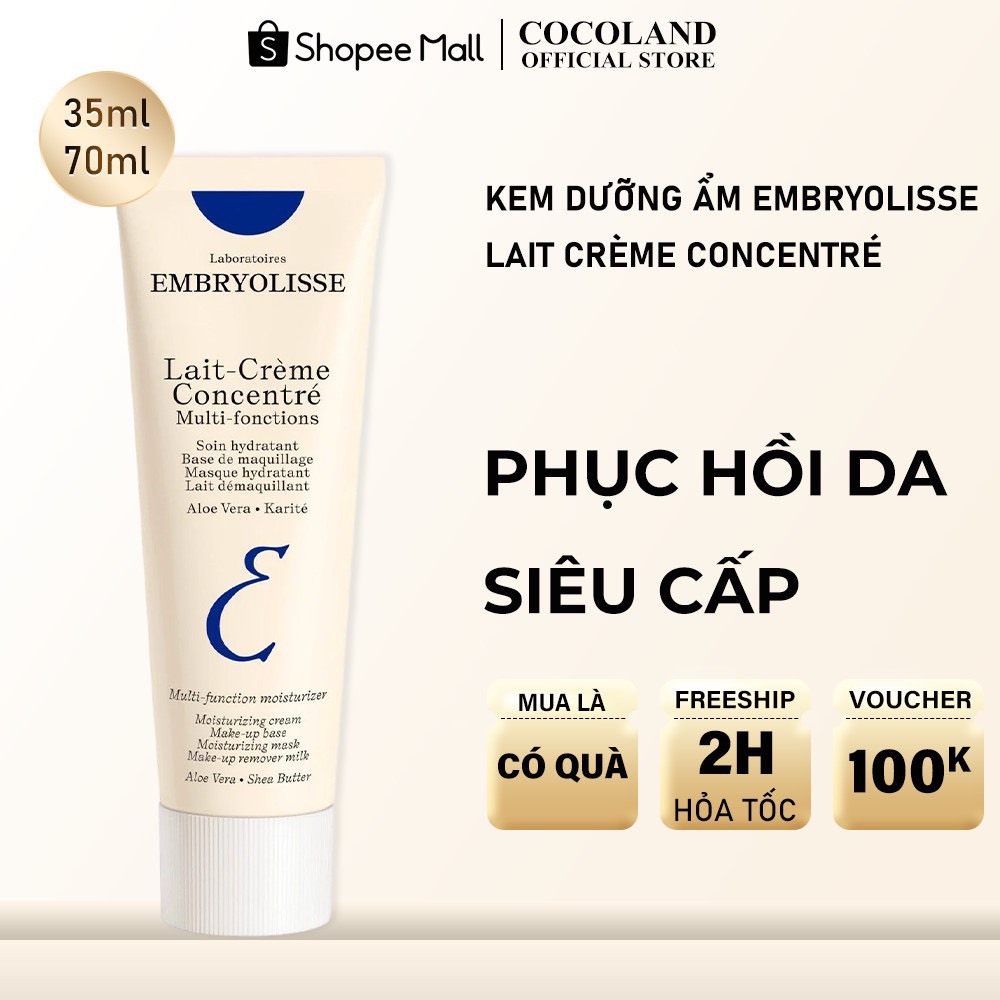 Kem dưỡng ẩm Embryolisse giúp phục hồi da Lait Crème Concentré Tuýp ...