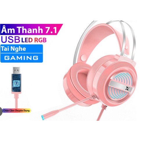 Tai nghe Gaming 7.1 JRS-M2/M1 Led RGB , Cổng USB , Full Box, Âm Thanh ...