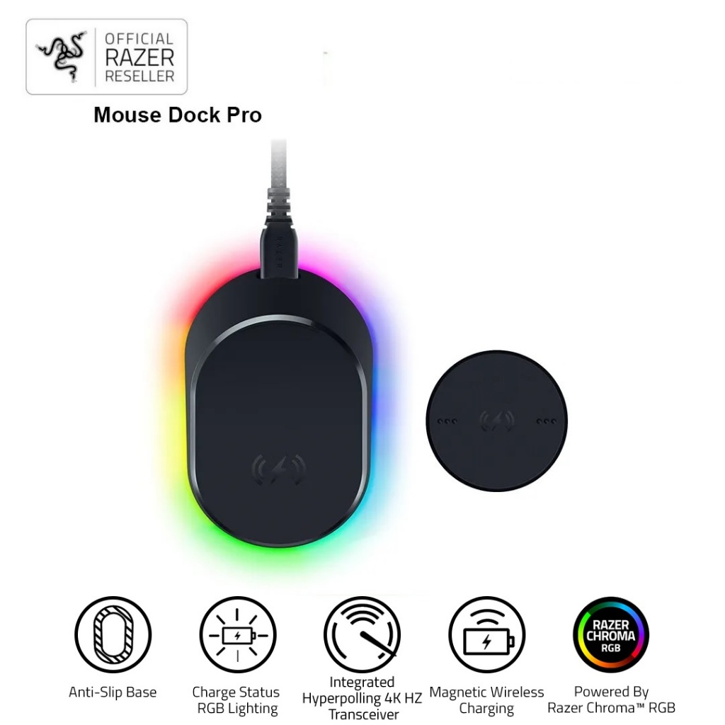 Đế sạc chuột không dây Razer Mouse Dock Pro Wireless Charging Puck ...