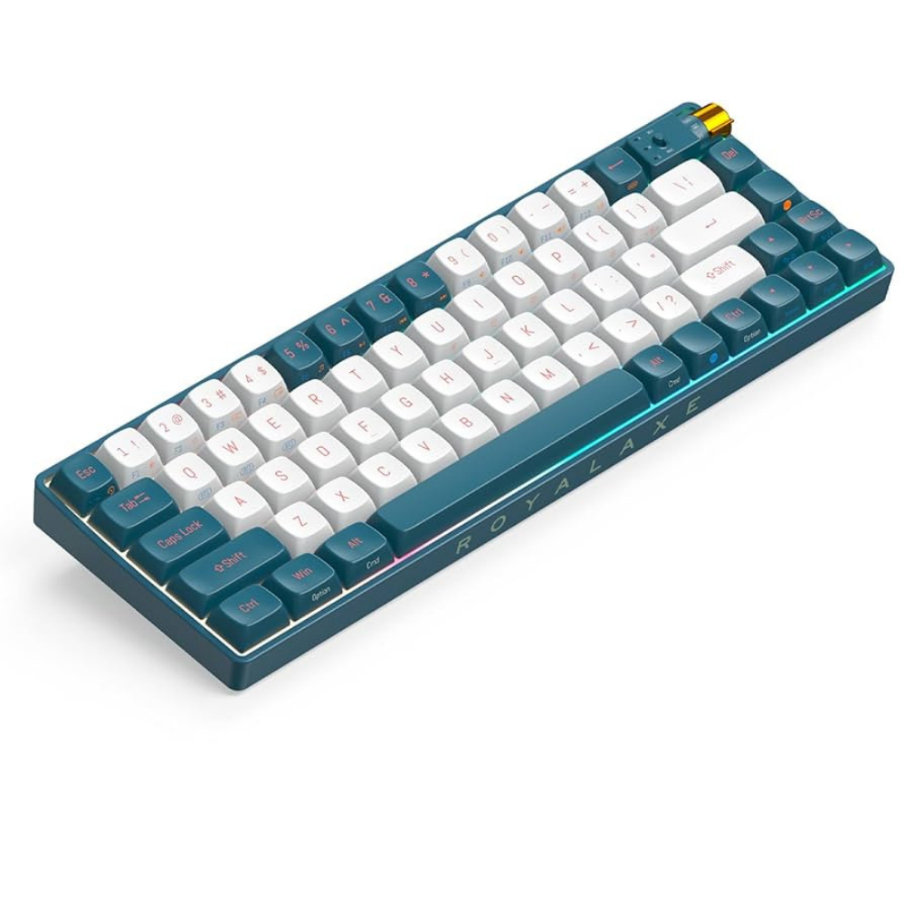 Bàn phím cơ không dây Royal Axe R68 - Hotswap 5 pin - 3 Mode kết nối ...